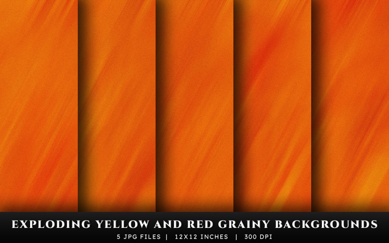 Exploding Yellow and Red Grainy Texture Backgrounds