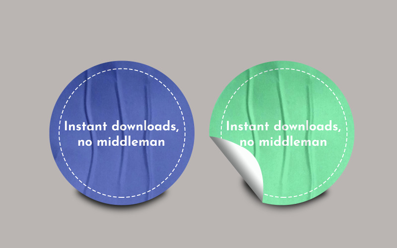 Sticker Mockup PSD Template Design 12 - TemplateMonster