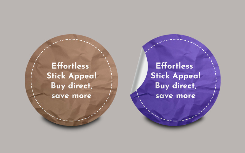 Sticker Mockup PSD Template Design 23 - TemplateMonster