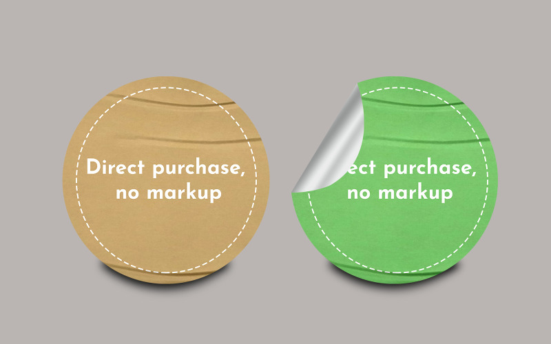 Realistic Paper Sticker Mockup PSD Template - TemplateMonster