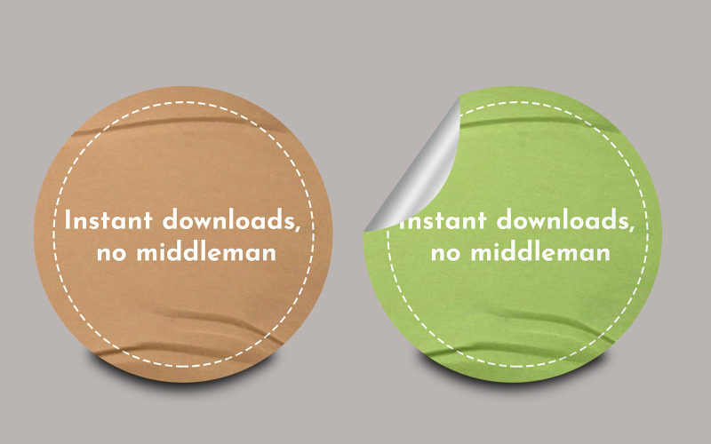 Sticker Mockup PSD Template Design 27 - TemplateMonster