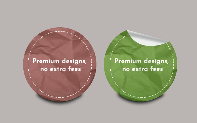 Sticker Mockup PSD Template Design 34 - TemplateMonster