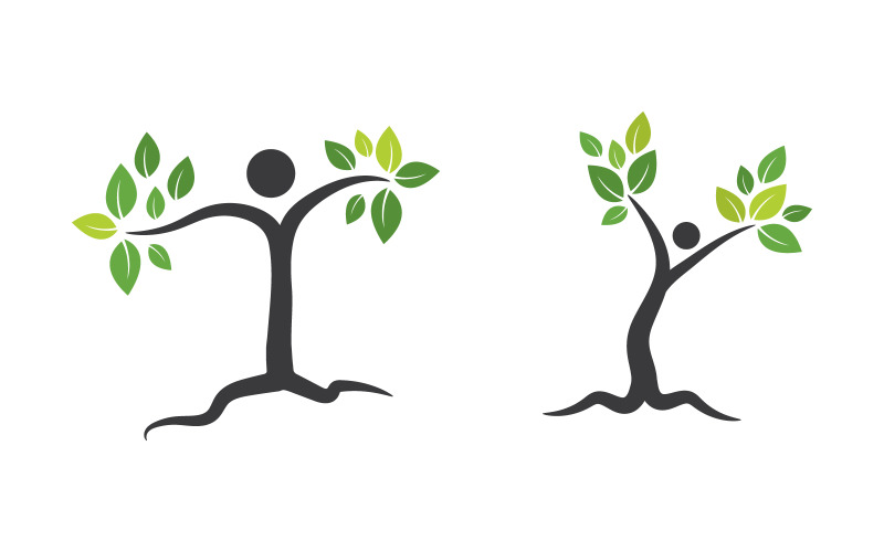 Family tree vector icon logo illustration design v.17