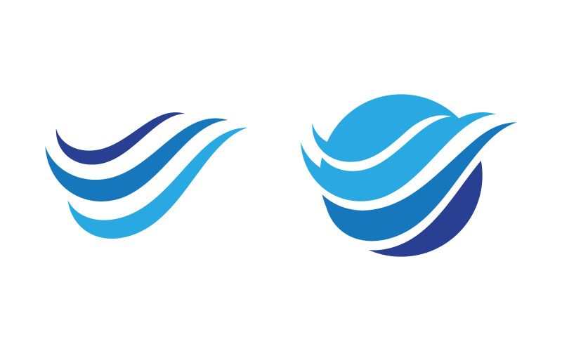 Water wave liquid vector Logo illustration design V2.68