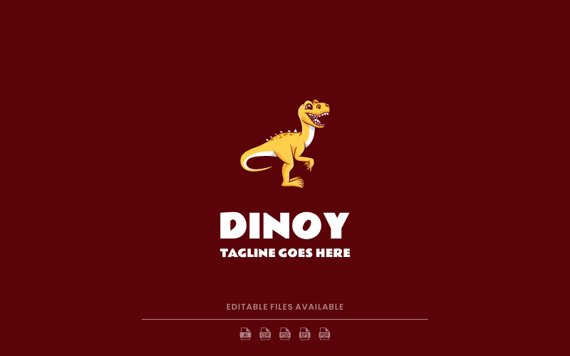 Dinoy Simple Mascot Logo 25 #513438 - TemplateMonster