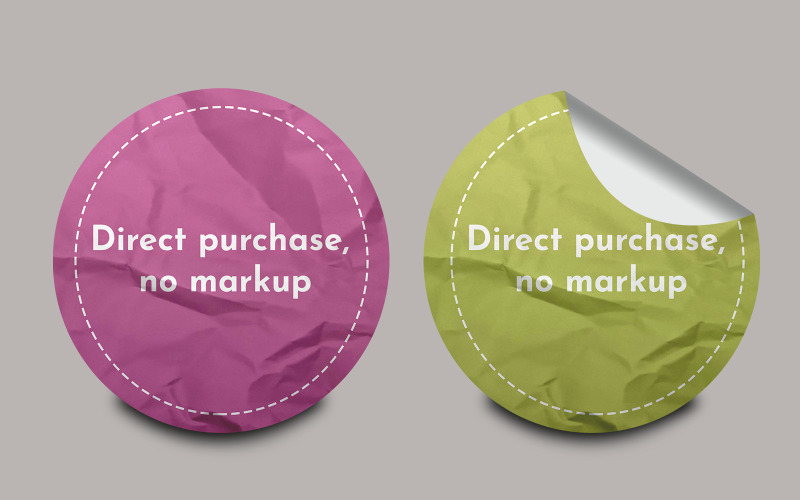 Sticker Mockup PSD Template Design 36 - TemplateMonster