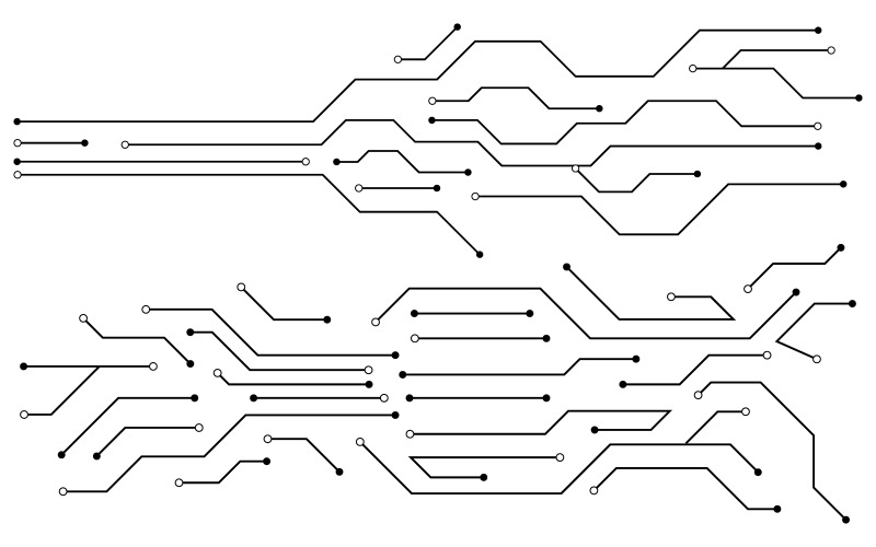 Modèle de conception d'illustration moderne de circuit numérique v.12