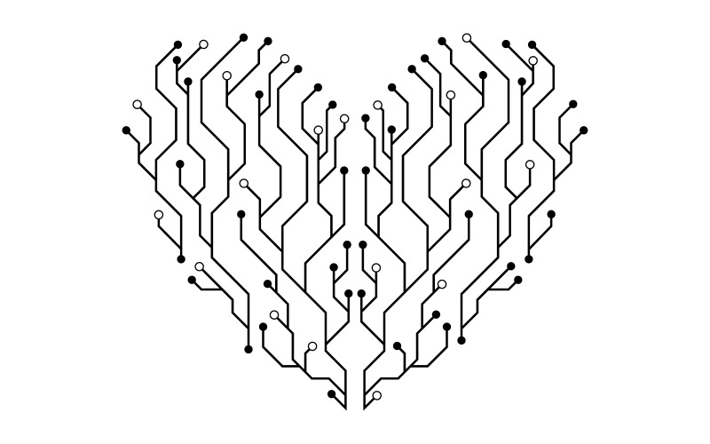 Modèle de conception d'illustration moderne de circuit numérique v.32