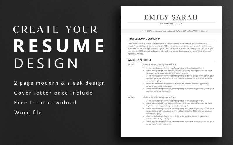 ATS Resume Template Design #513655 - TemplateMonster