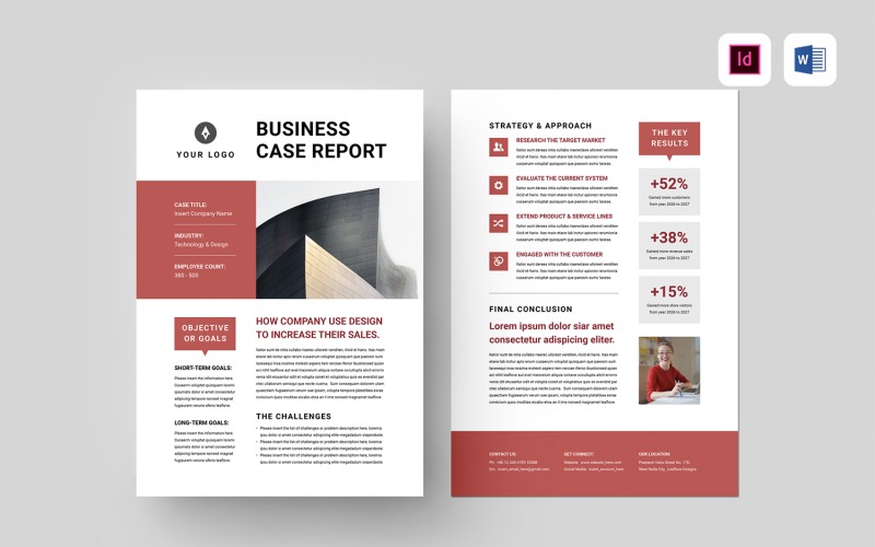 Case Report Template | Microsoft Word & Adobe Indesign
