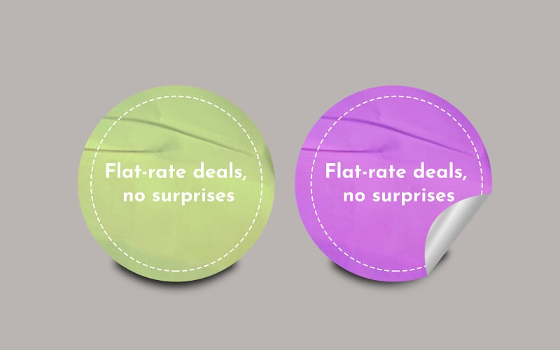 Realistic paper Round Sticker Mockup Template Design