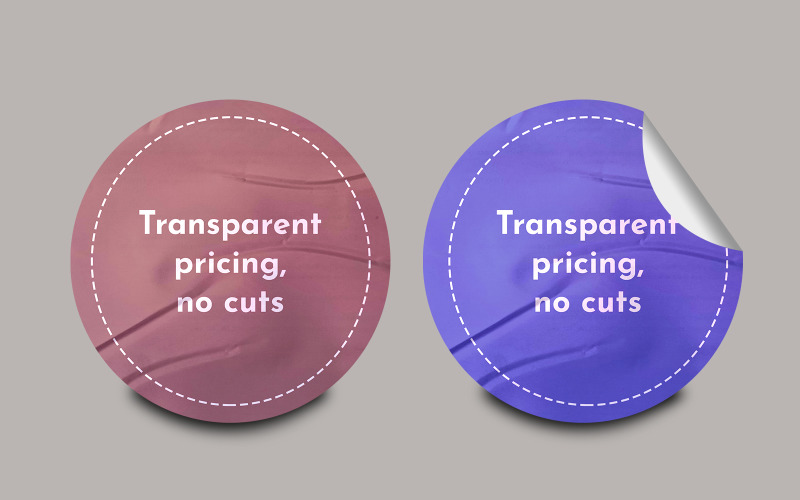 Realistic Sticker Mockup PSD Template Design