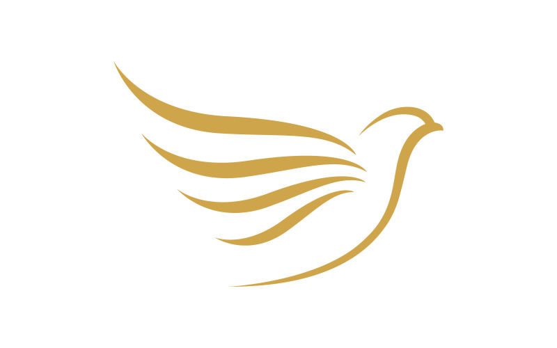 Bird dove icon logo design vector illustration template v.1