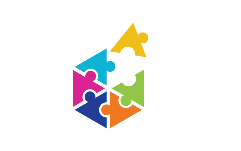 Human care group network and social logo design v.7