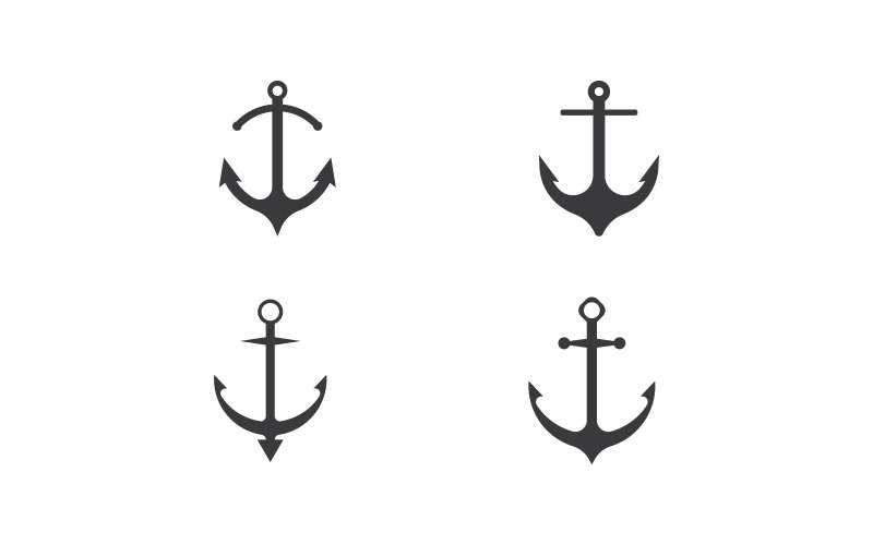 Anchor wave icon Element Logo Template vector v.1