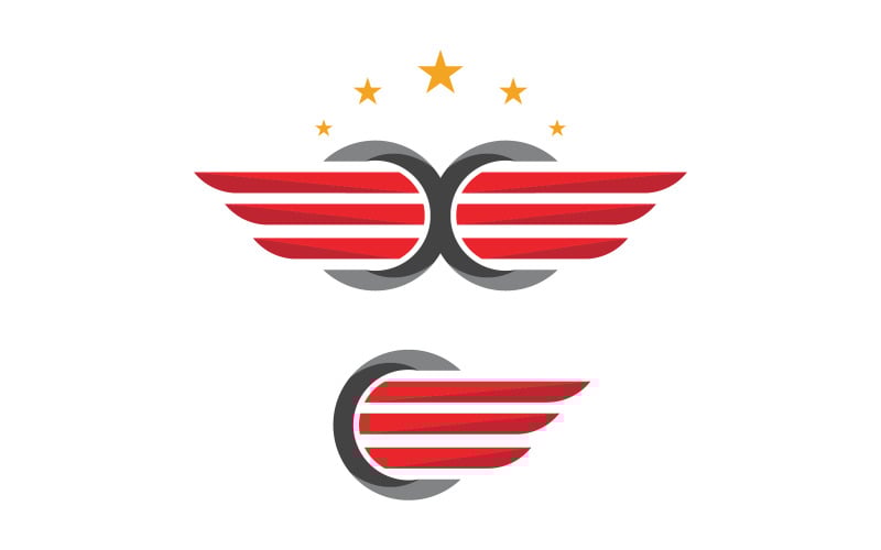 Eagle hawk wing icon illustratio logo design v.1