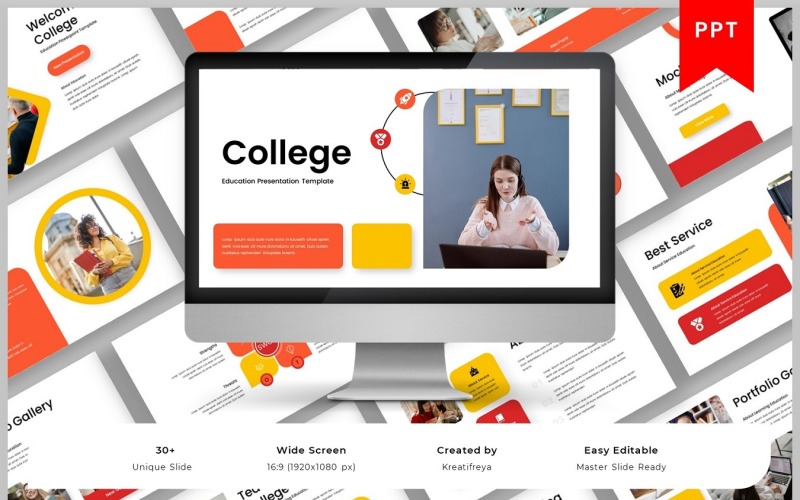 Collage – Education PowerPoint Template - TemplateMonster