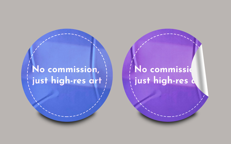 Paper Sticker Mockup PSD Template #514007 - TemplateMonster