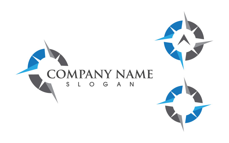 Modern Compass Logo vector illustration design v.5