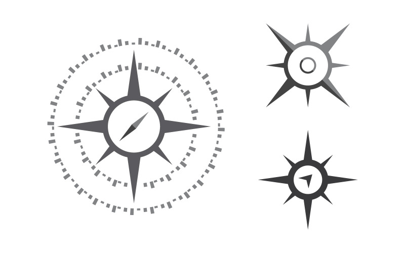 Modern Compass Logo vector illustration design v.6