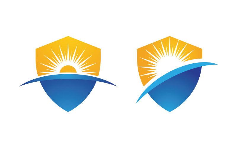 Shield security vector illustration design template v.16