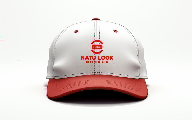 White cap logo mockup | Cap mockup #514578 - TemplateMonster
