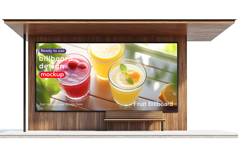 Refreshing Drink Billboard Presentation Psd Fruit Drink Advertisement ...