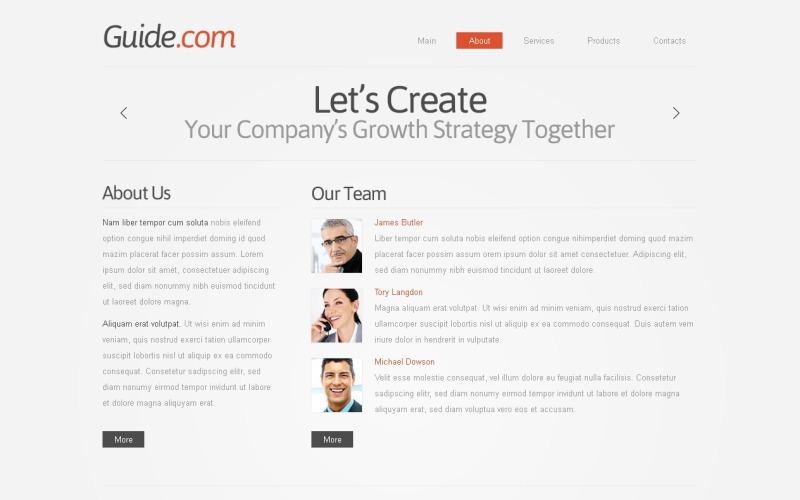 Gratis affärsmall - jQuery Cycle Slider Webbplatsmall