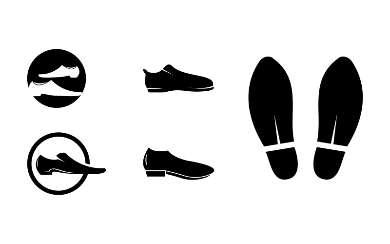 Modèle de conception d'illustration d'icône de logos de chaussures de ...