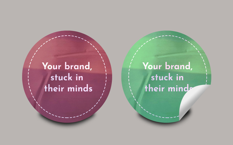 Sticker Mockup PSD Template Design 58 - TemplateMonster