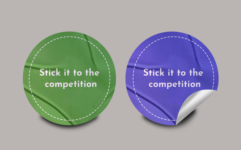 Sticker Mockup PSD Template Design 60 - TemplateMonster