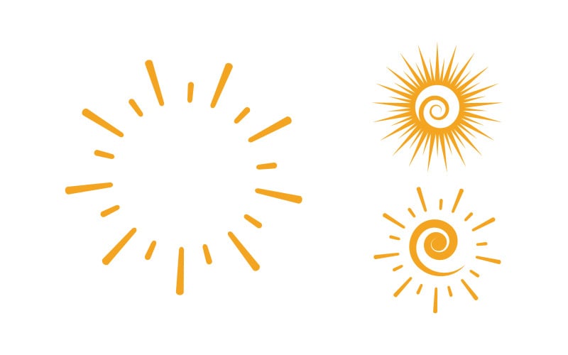 Sun Light Ray Vector illustration Icon Template v.13