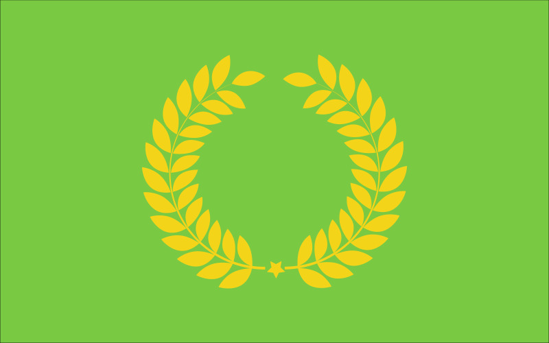 Blue Laurel Wreath Vector | Elegant Leaf Design for Logos, Awards ...