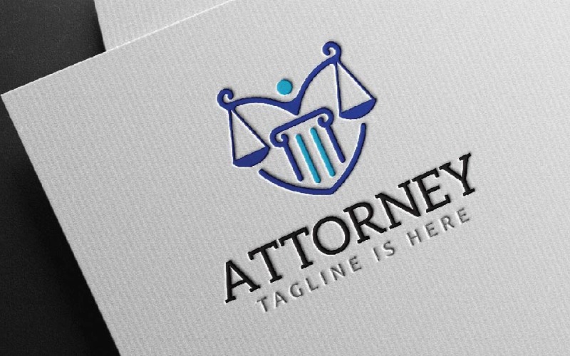Law Balance Justice Scale Court Attorney Logo Template