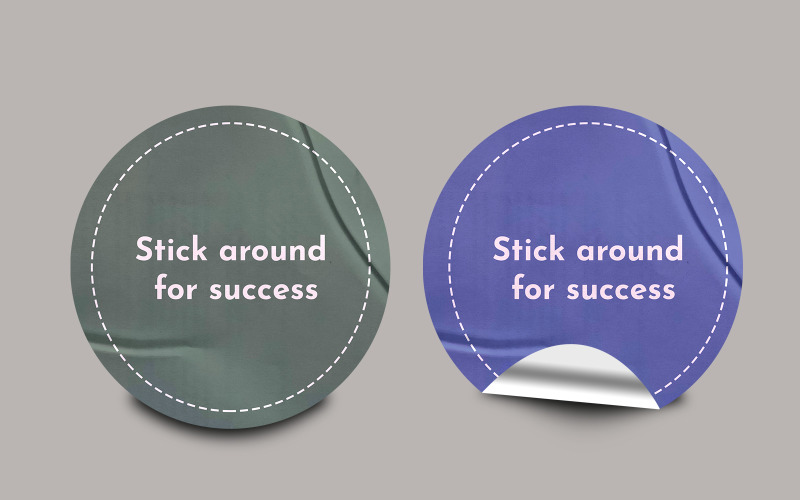 Sticker Mockup PSD Template Design 69 - TemplateMonster