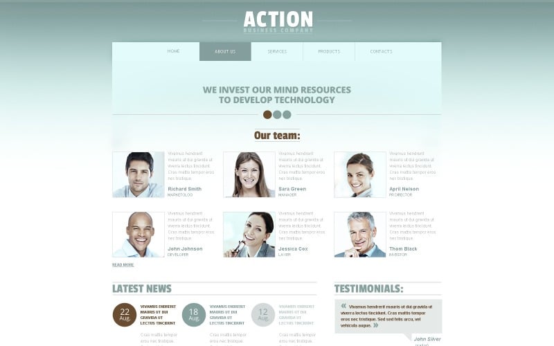 Plantilla HTML5 Gratis para Sitio de Negocio