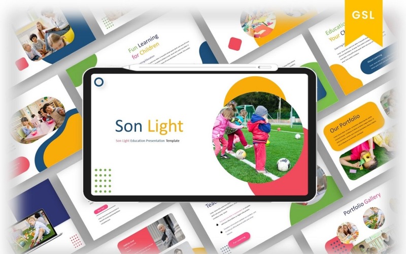 Sonlight - Education Google Slide Template - TemplateMonster