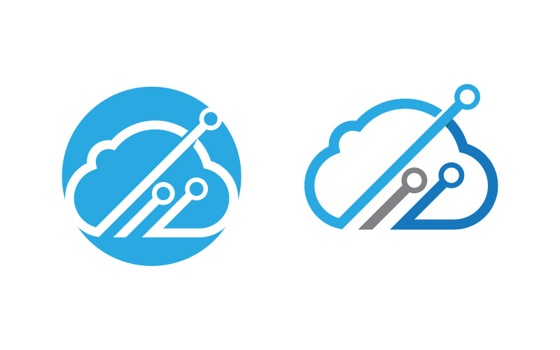 Teknoloji Devresi Modern simge Logo tasarım Şablonu v.23