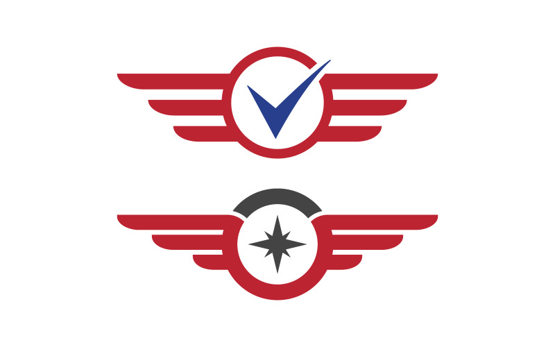 Eagle hawk wing icon illustratio logo design v.13