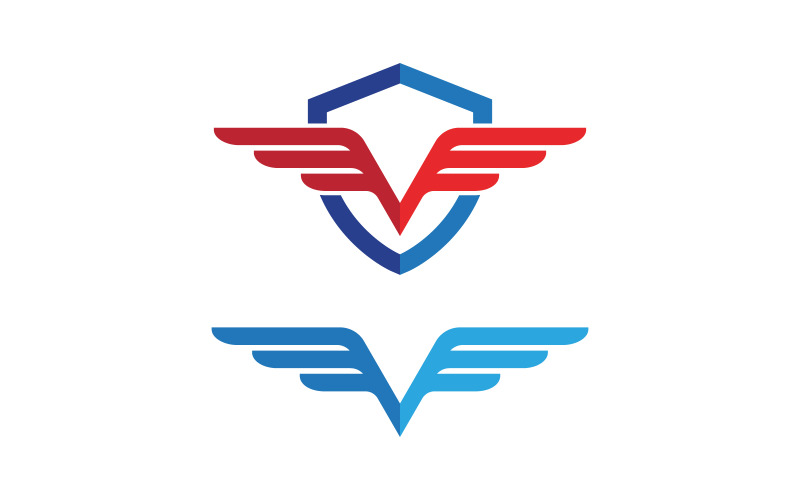 Eagle hawk wing icon illustratio logo design v.14