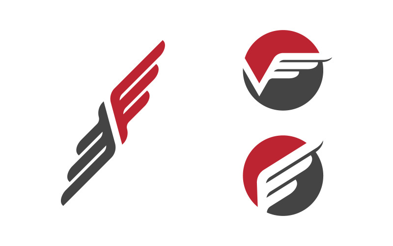 Eagle hawk wing icon illustratio logo design v.15