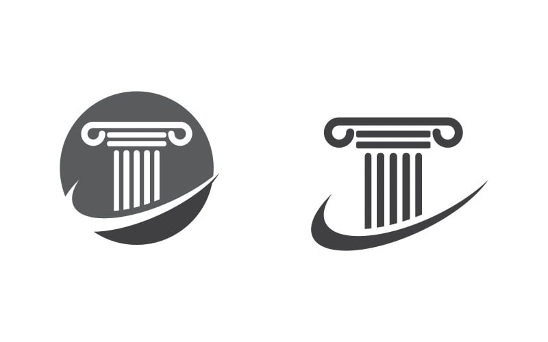 Column justice law Icon Vector illustration design v.14