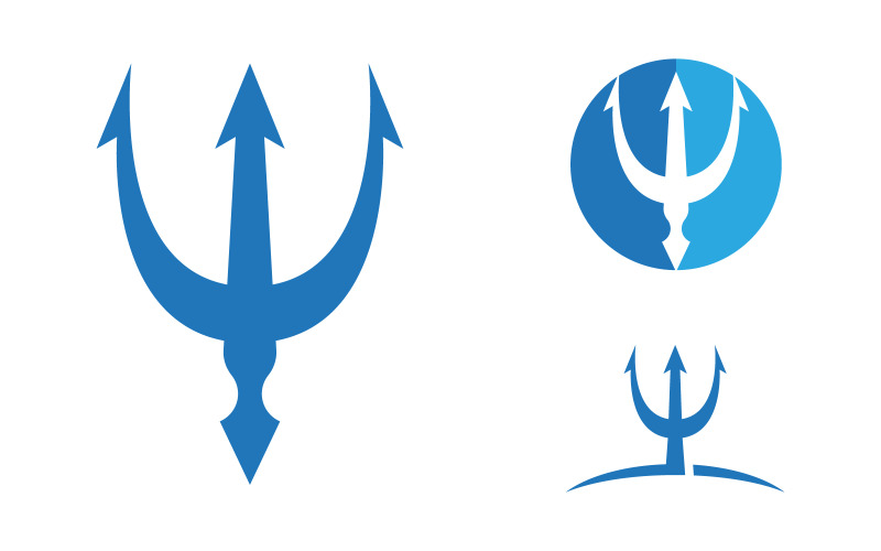 Ilustración vectorial de la armadura Trident, diseño de icono y ...