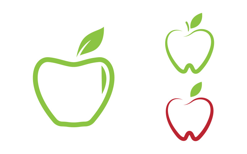 Apple taze logo vektör tasarım simgesi çizimi v.14