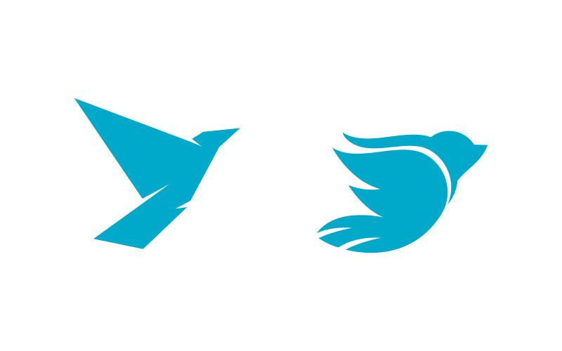 Bird dove icon logo design vector illustration template v.14