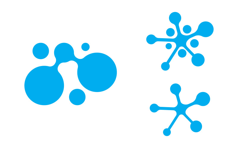 Science Meta Ball icon Logo vector design template v.2