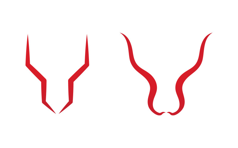 Szablon logo Taurus Horn ikona wektorowa ilustracja projekt v.24