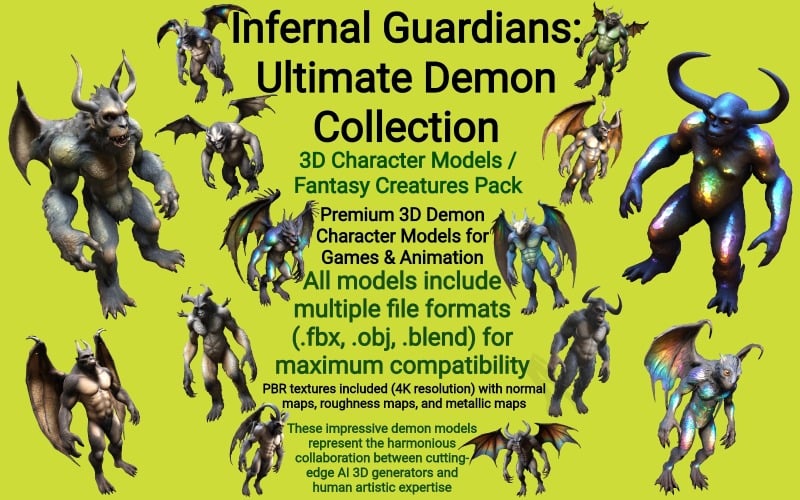 Infernal Guardians: Ultimate Demon Collection 3D Model