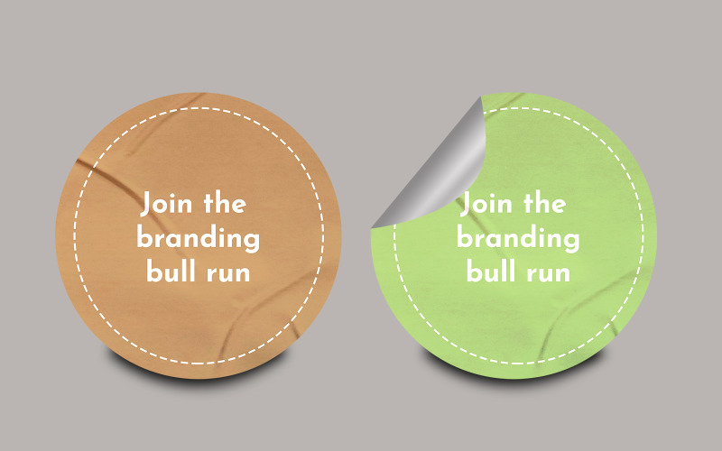 Sticker Mockup PSD Template Design 84 - TemplateMonster