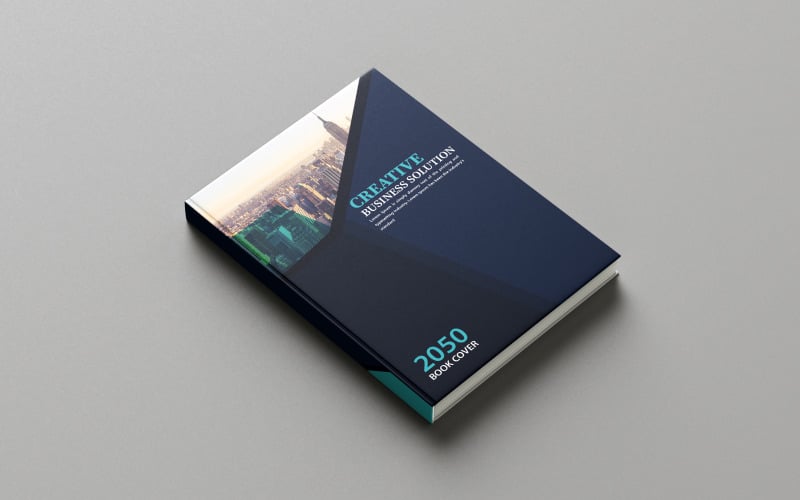 Free Corporate Blue Color Book Cover Design Template